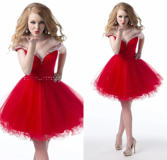 Red High School Graduation Dress