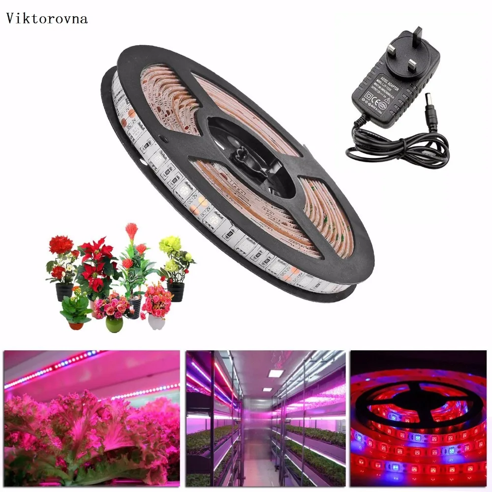 DC 12V SMD 5050 Led Plant grow light 1m 2m 5m LED Strip Light ...
