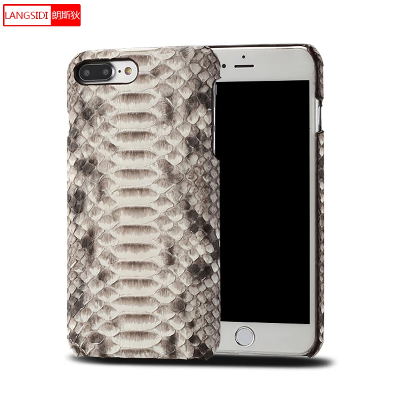 Genuine Leather Python skin Scratchproof phone case for iphone x 6 7 8 ...