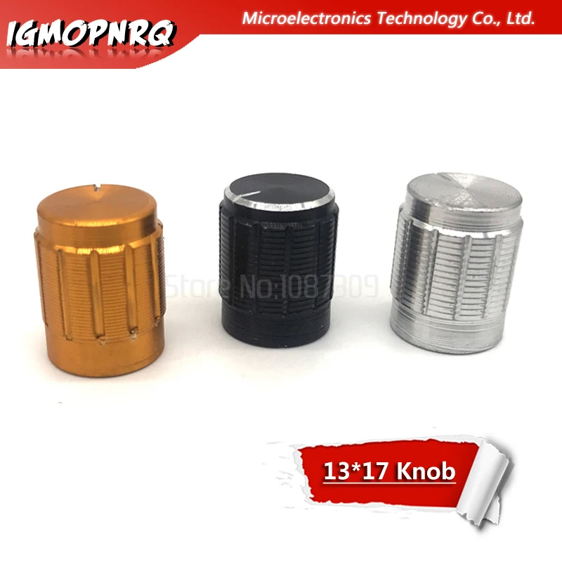 30Pcs Aluminum alloy potentiometer knob antiskid single double ...