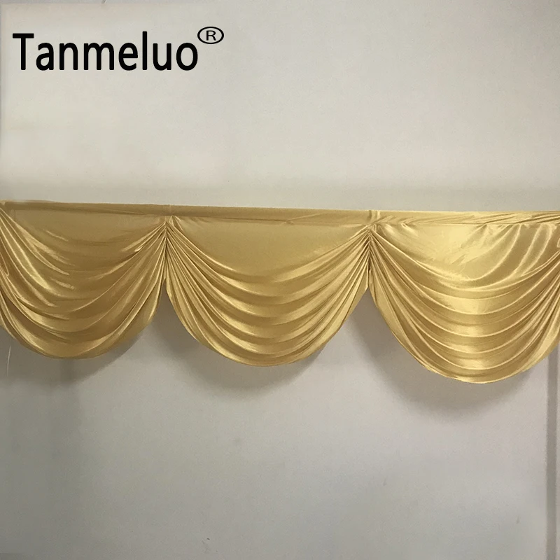 Tanmeluo-2M-3-Swags-Gold-Wedding-Backdop-Drapery-Swags-Small-Valance ...