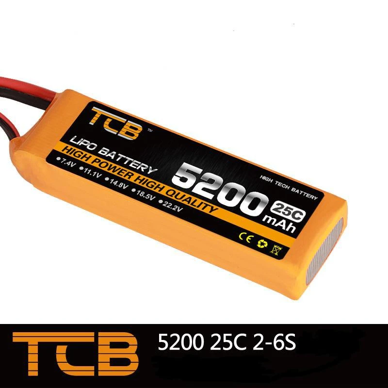 Tcb Rc Toys Lipo Battery 11.1v 5200mah 25c 3s For Rc Airplane Drone ...