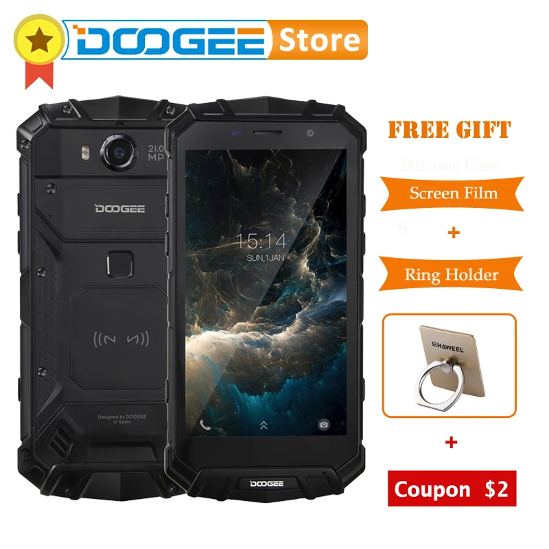 DOOGEE S60 Lite IP68 Wireless Charge Smartphone 5580mAh 16.0MP 5.2 ...
