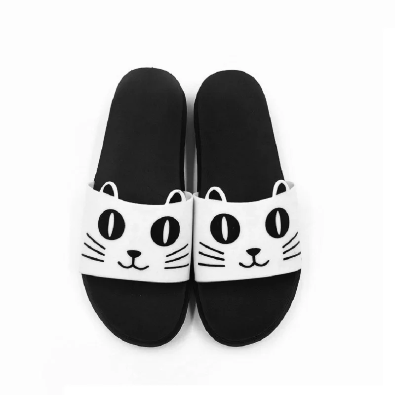 Cute Cat Slippers Home Female Slipper Shoes Casual Women's Summer ...