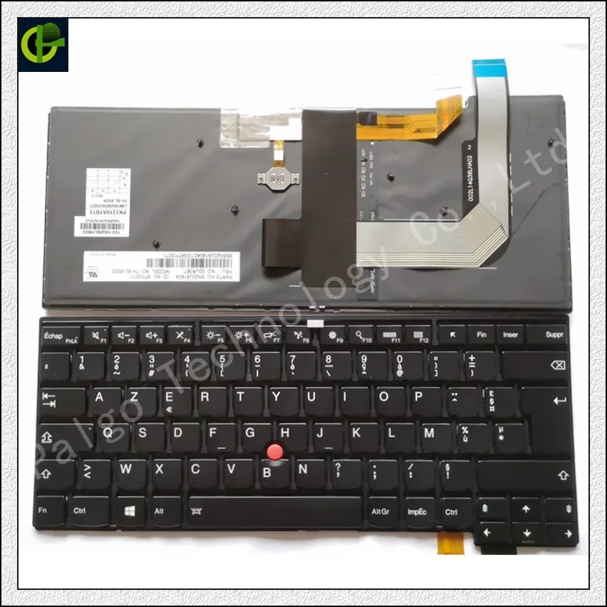 French Backlit Azerty Keyboard For Lenovo T460s T460p T470s T470p ...
