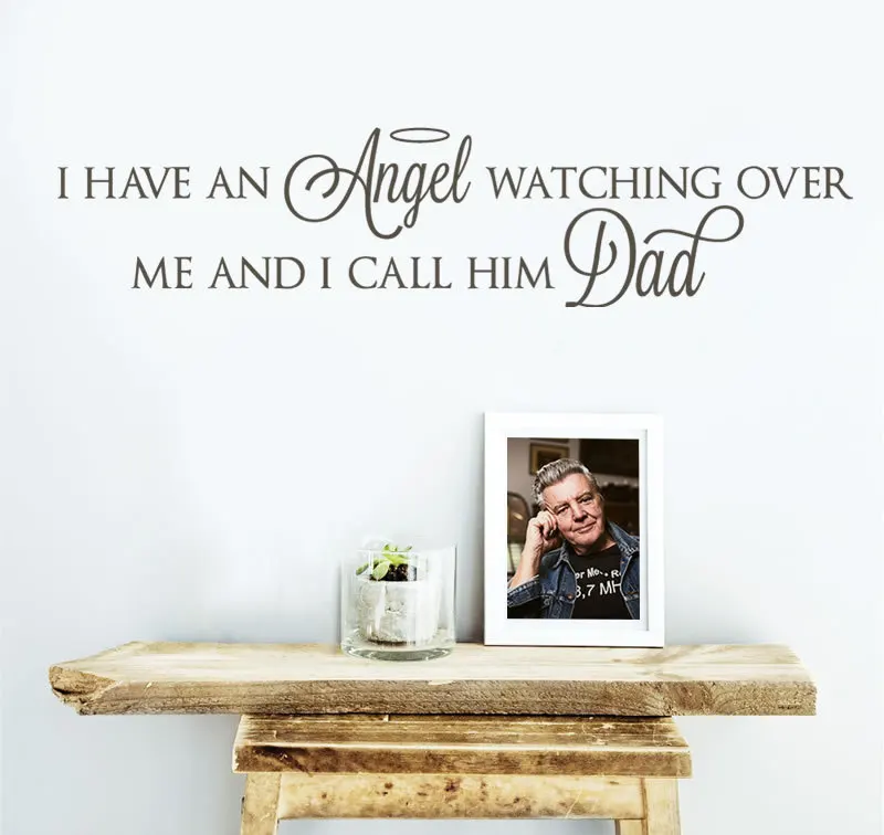 Dsu I Have An Angel Watching Over Me And I Call Him Dad Wall Sticker ...