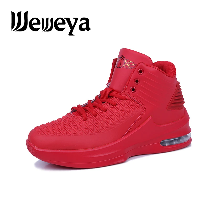 Weweya Newest Men's Basketball Shoes High Top Air Cushion Sneakers ...