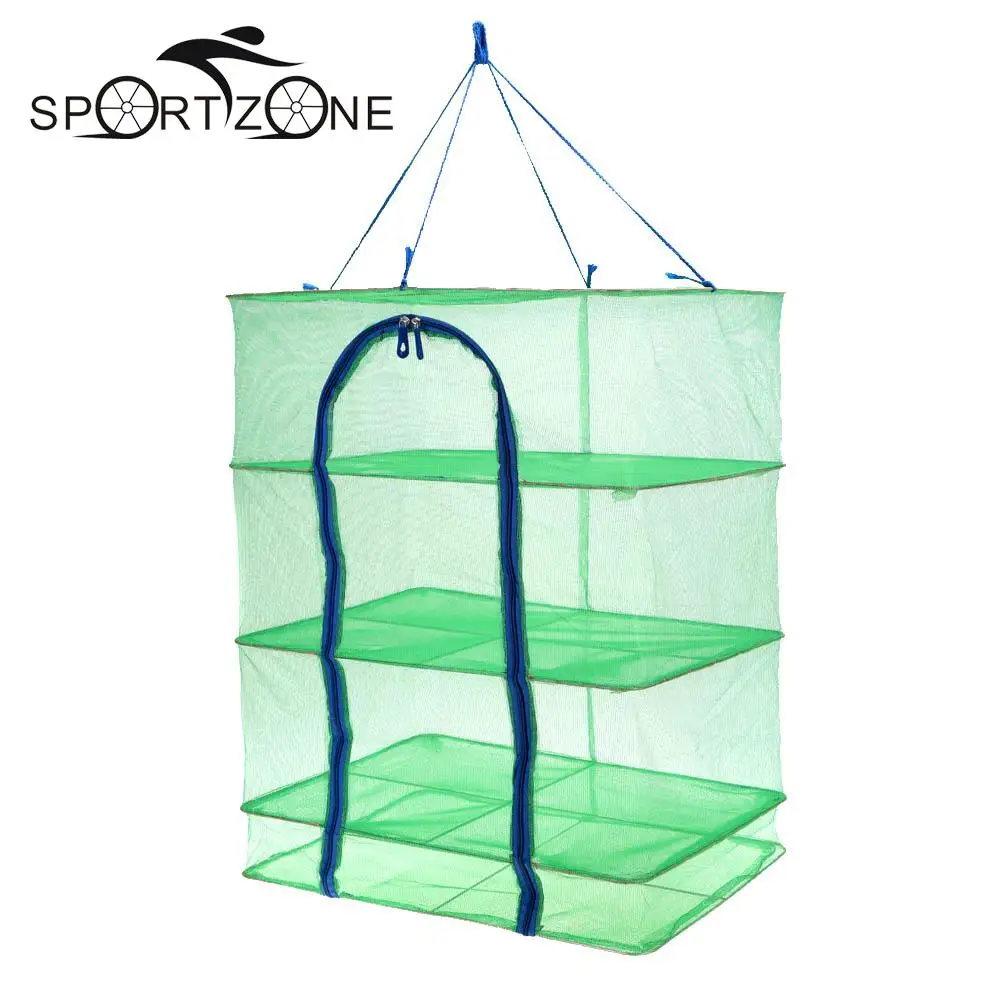 56 x 40 x 63cm Drying Fishing Net 4 Layers Drying Rack Folding Hanging ...