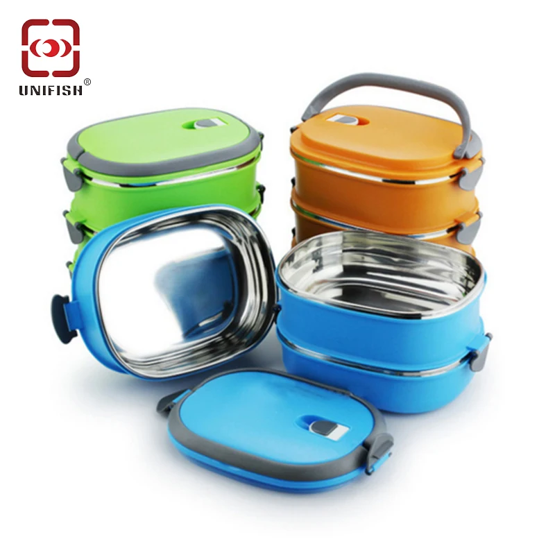 Vacuum Seal Stacking Insulated Lunch Box Stainless Steel Thermal ...