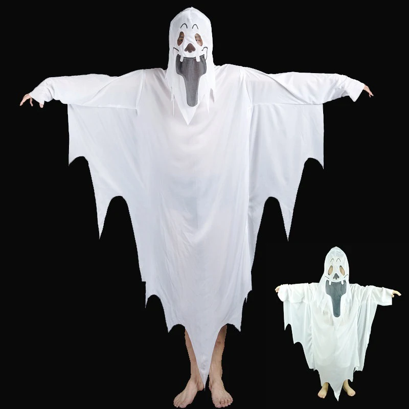 Halloween Adult / Children Ghost Horror Cosplay Costume White Ghost ...