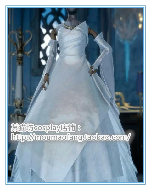 Final Fantasy XV Lunafreya Nox Fleuret Wedding Dress Cosplay Costume ...