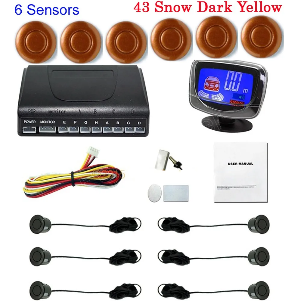 best selling auto Car 6 detector sensors parking sensor Reverse parking ...