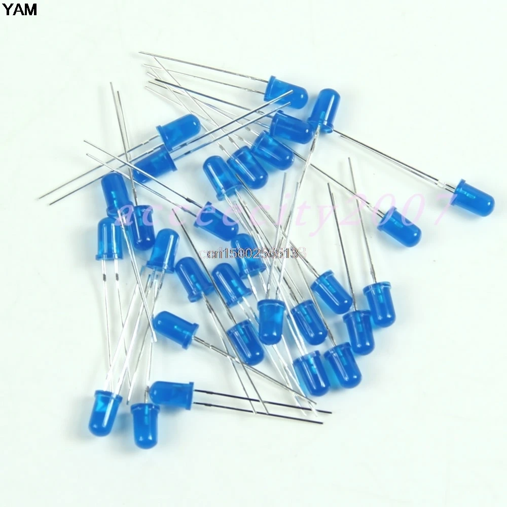 100pcs 5MM LED Blue Color Blue Light Super Bright Bulb Lamp Hot Sell-in ...