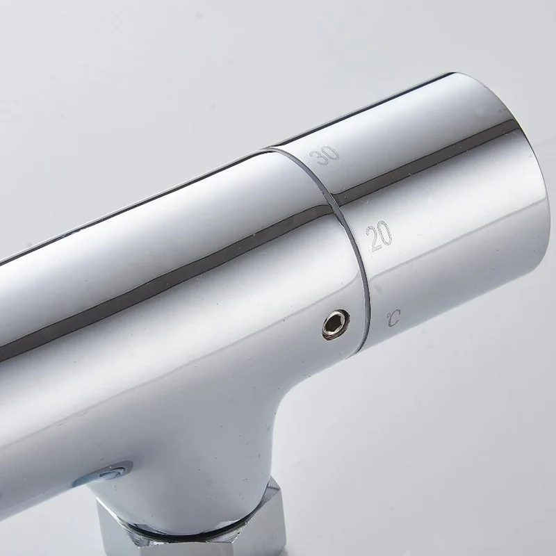 Bathroom Shower Water Thermostatic Control Valve Mixer Faucet Tap Wall ...