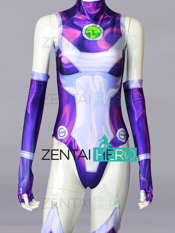 3D Printed Starfire Cosplay Costume Custom Sexy Female/Girl Zentai ...
