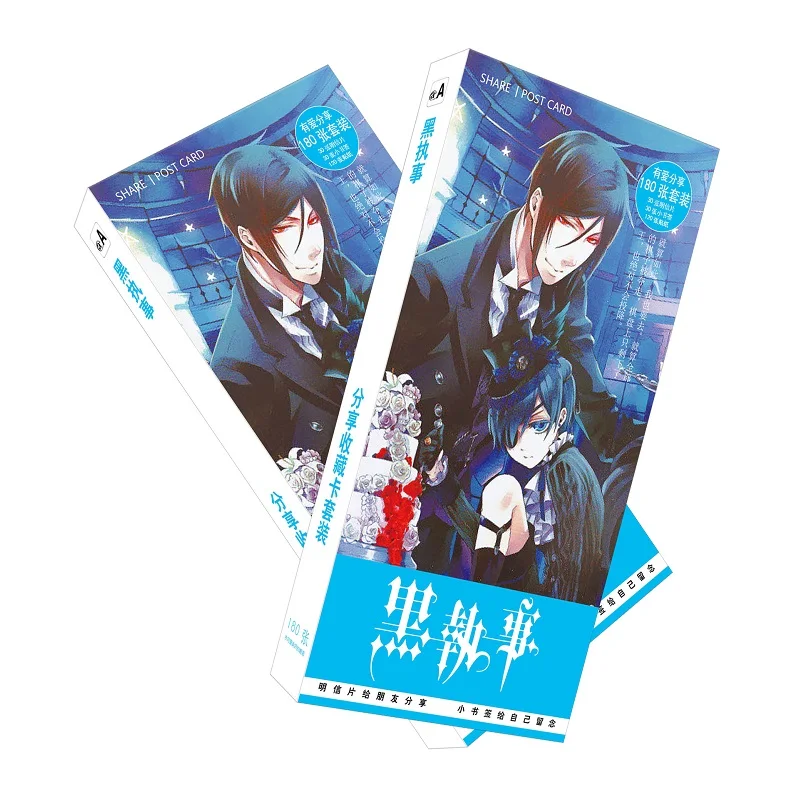 180pcs/set Black Butler Cartoon Postcard/greeting Card/message Card ...