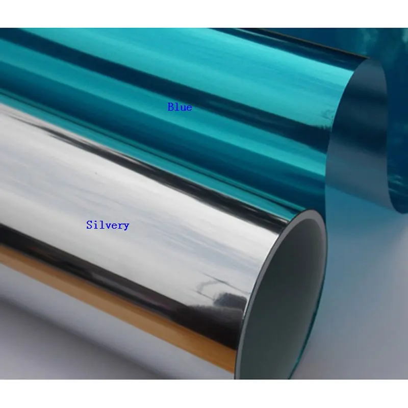 Multiple sizes available Blue Silver One Way Mirror Window Foil Film ...