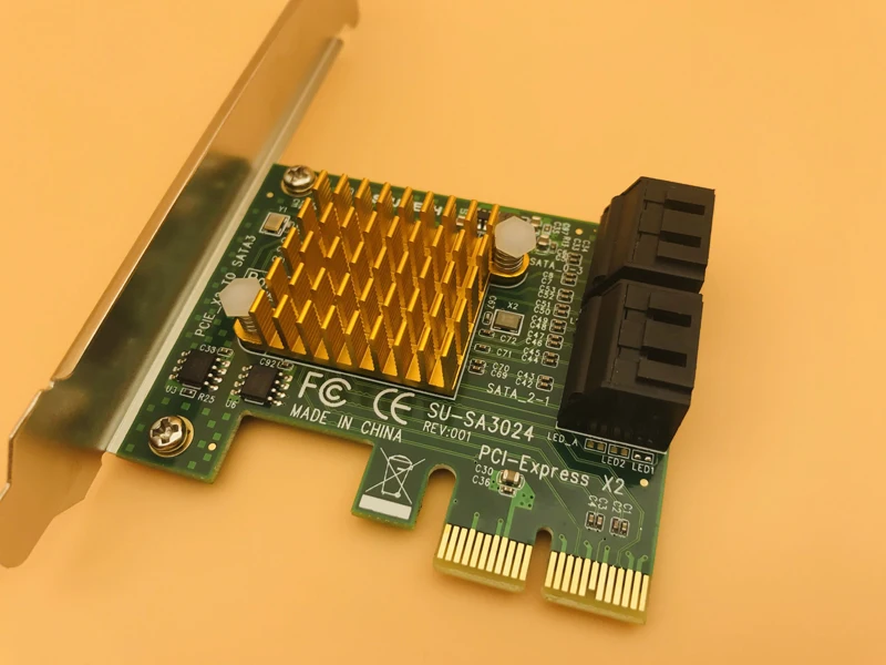 PCI-E PCI Express 2X 4X 8X 16X Cards to SATA 3.0 4-Port SATA III 6Gbps ...