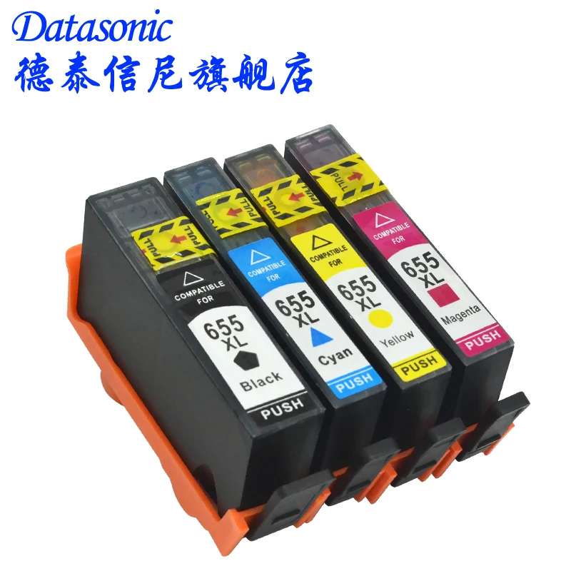 DAT 4PCS Ink Cartridge for h p 655 h p655 655 XL with chip For H P ...