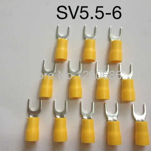 SV5.5 6 fork cold insulated terminals U type Y type pressure wire ...