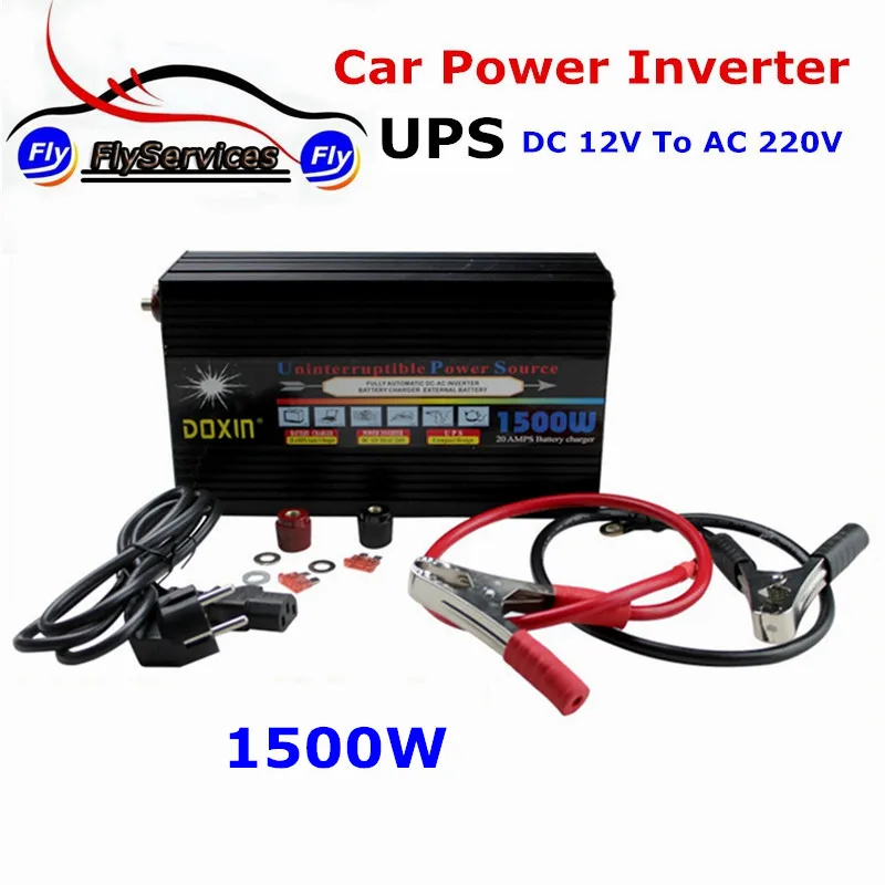 Automotive Power Inverter 1500Watt UPS DC12V To AC 220V DOXIN Car Power ...