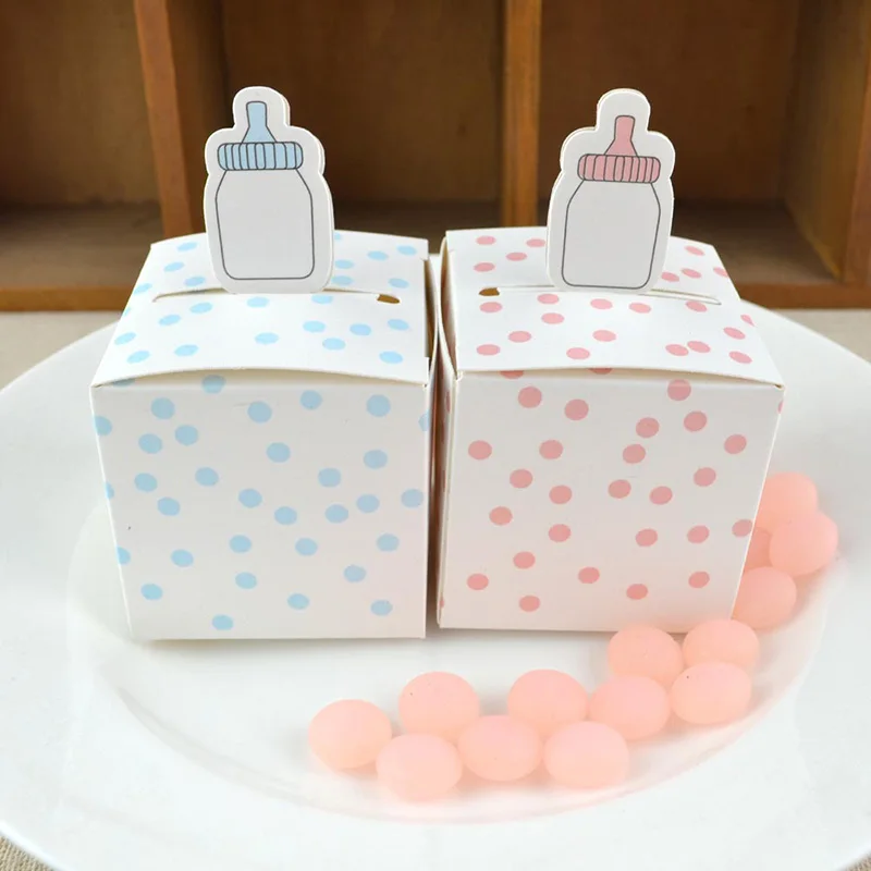 50Pcs Feeding bottle Paper Gift Box Candy Boxes Favors and Gifts Box ...