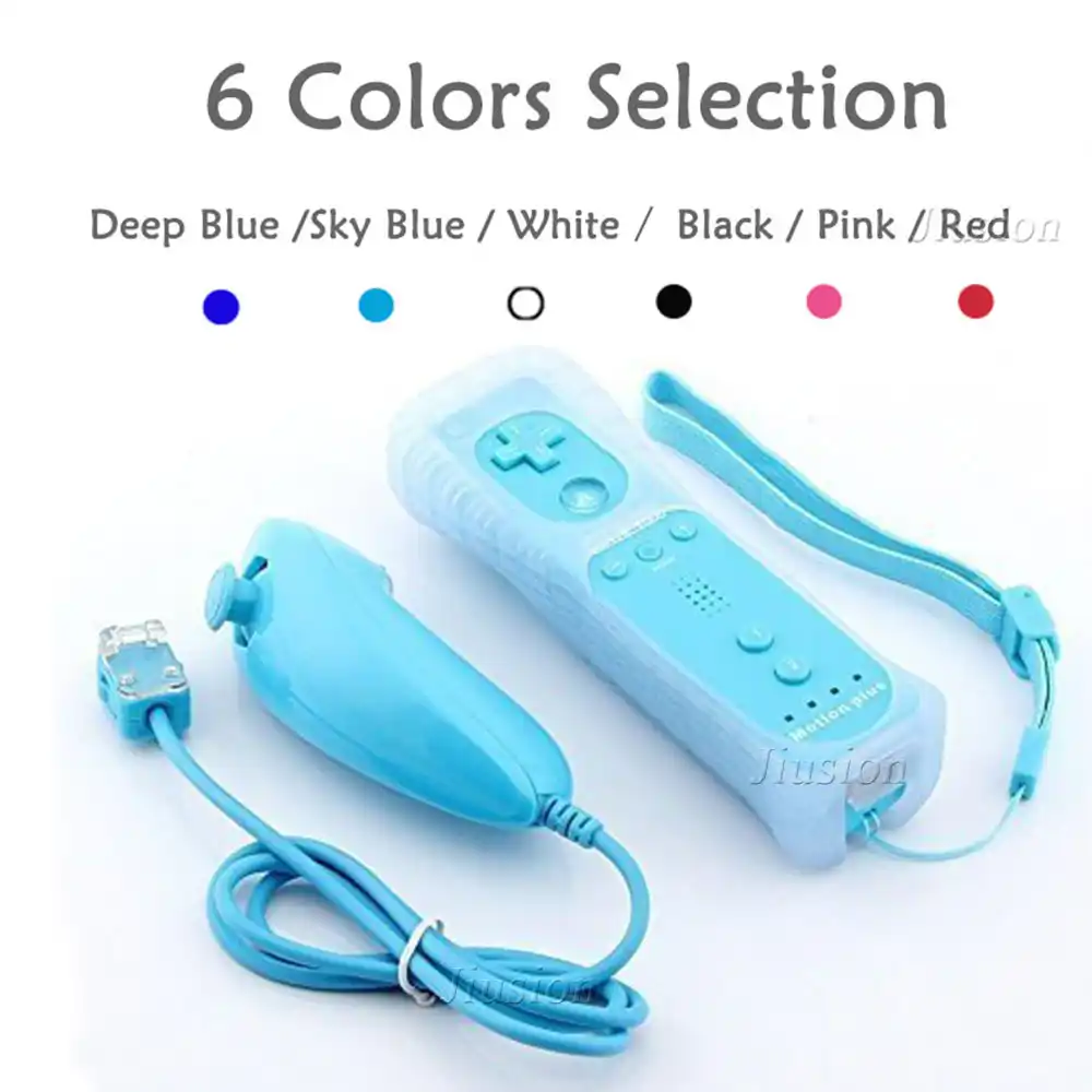 Incorporado Motion Plus Nunchuck para Nintendo Wii 2In1 Set inalámbrico ...