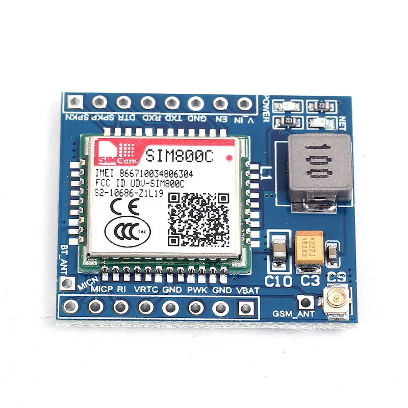 Monday Kids SIM800C GSM GPRS Module 5V/3.3V TTL Development Board IPEX ...