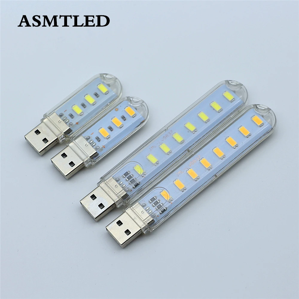 Luz de noche LED con USB de 5V, lámpara de lectura de libros de escritorio, Bombilla de Camping ...