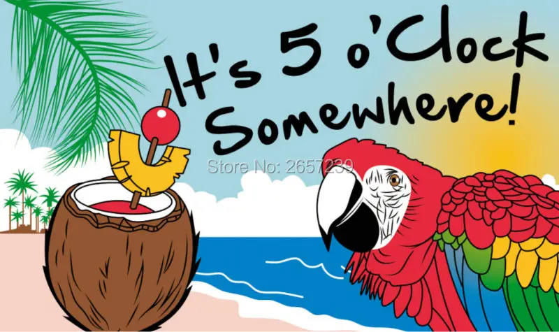 Margaritaville Jimmy Buffett Parrot Flag 3x5FT banner 100D 150X90CM ...