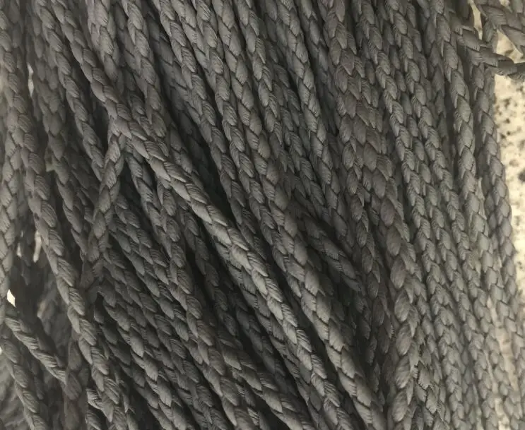 100m-Gray-3mm-Braided-leather-Leather-Cord-string-faux-leather-string ...