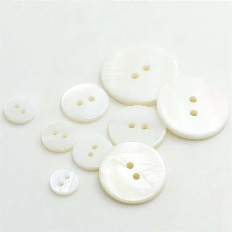 Shell Button 10mm Natural River Shell China Buttons Wholesale Two Holes ...