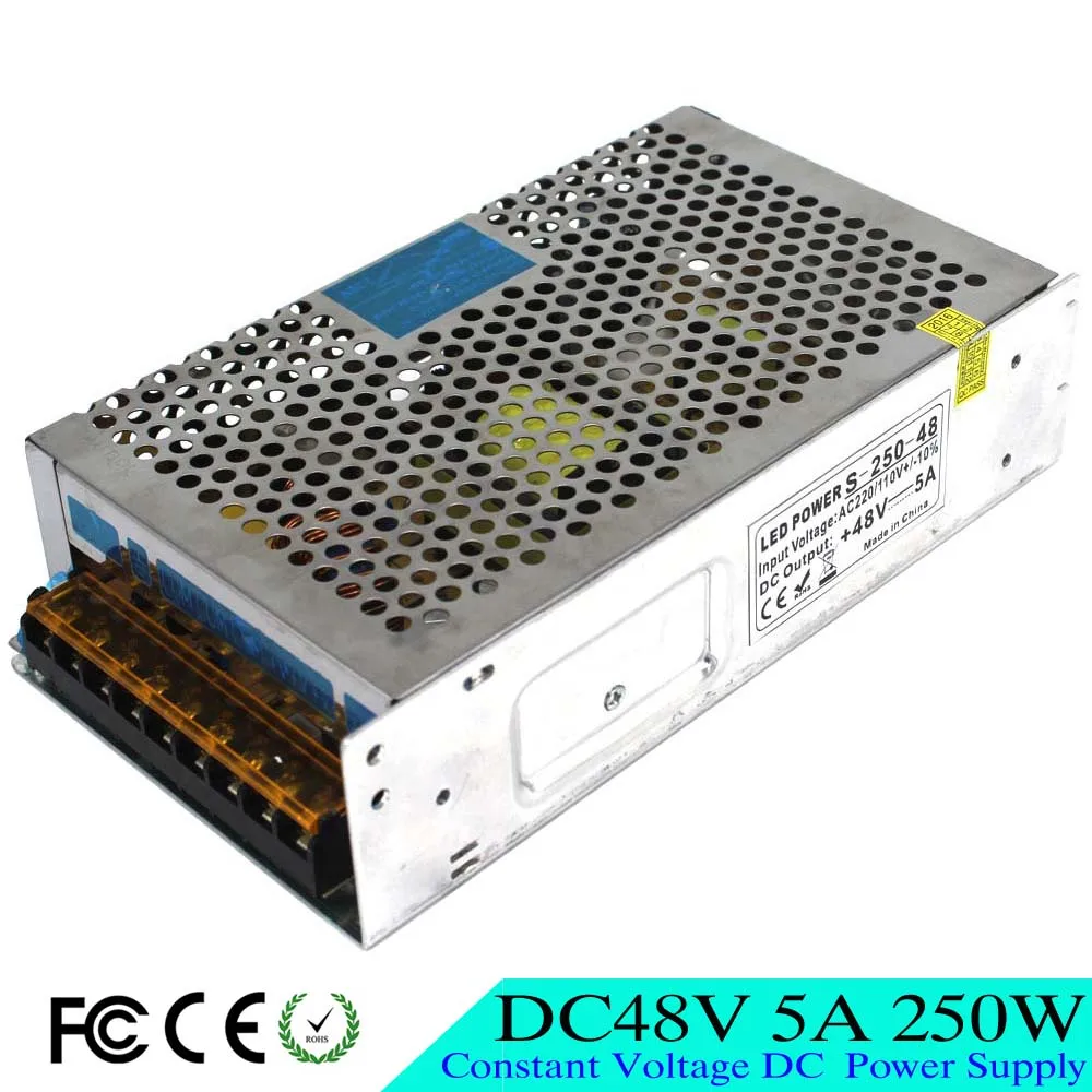 Single Output Regulated DC48V 5A 250W Switching power supply Driver 110 ...