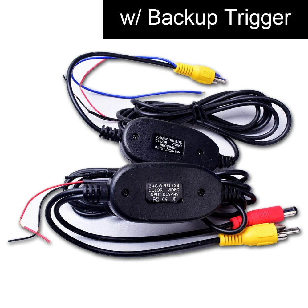 Wireless Video Cable W/ Backup Trigger Wire Tx & Rx For Rca Rear View ...