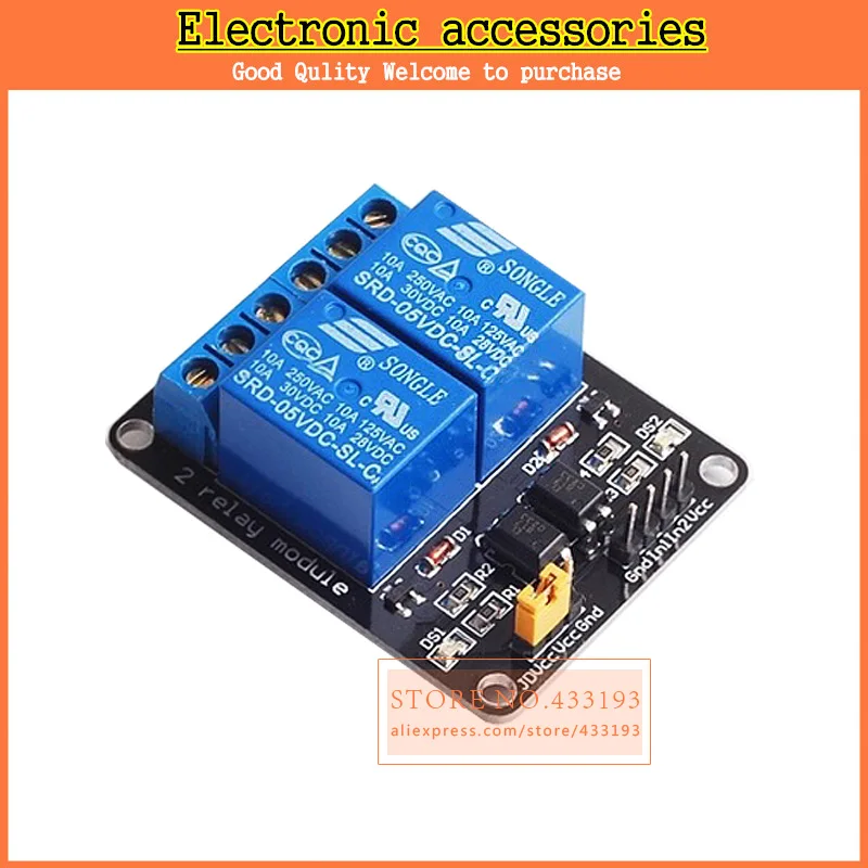 Módulo de canal de relé con optoacoplador PIC ARM DSP AVR para Arduino, dos módulos de 5V, gran ...