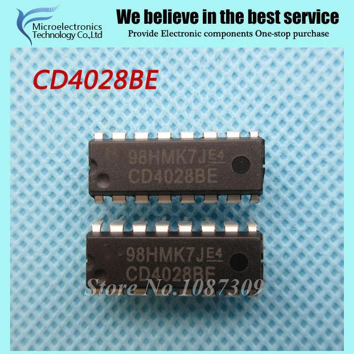 Produits à semi-conducteurs 5x CD4028BE IC digital BCD to decimal decoder CMOS DIP16 Interfaces ...