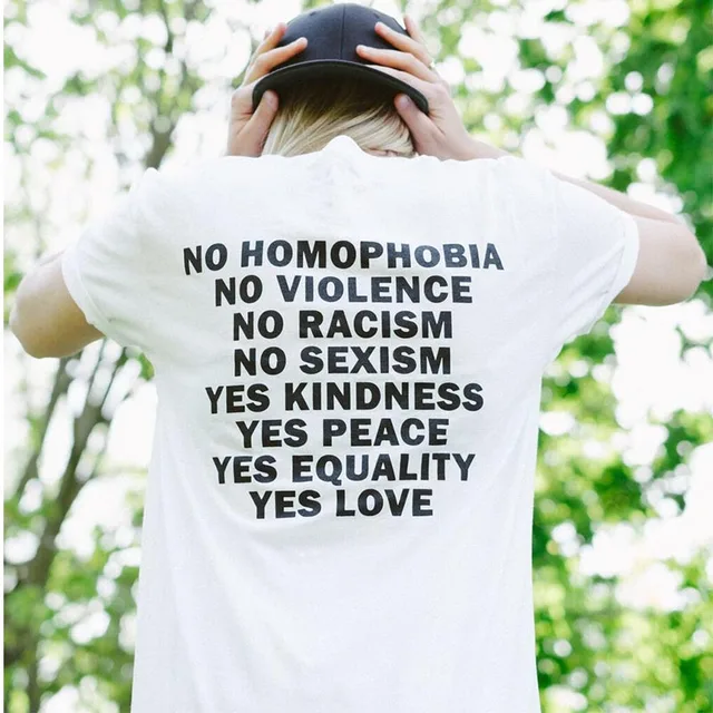 Black Livers Matter Women T Shirt No Homophobia Sexism Causal Gay T ...