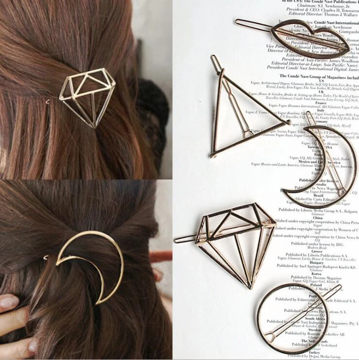 Fashion Metal Leaf Hair Clip Barrettes Hairpin Barrette Hair Claws ...