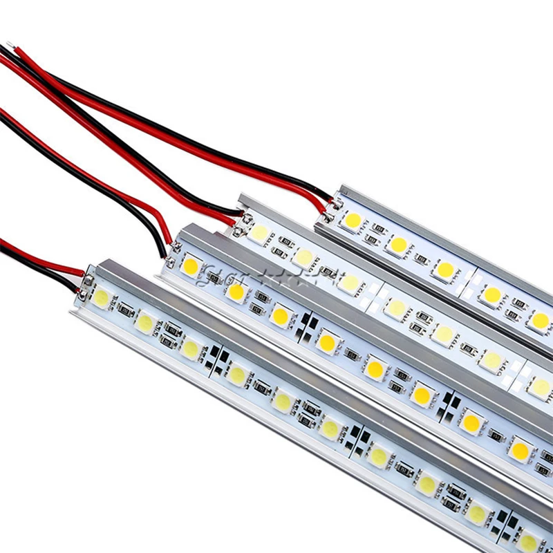 4PCS LED Bar Light 5050 36LED/0.5M SMD Cabinet LED Rigid Strip DC 12V ...