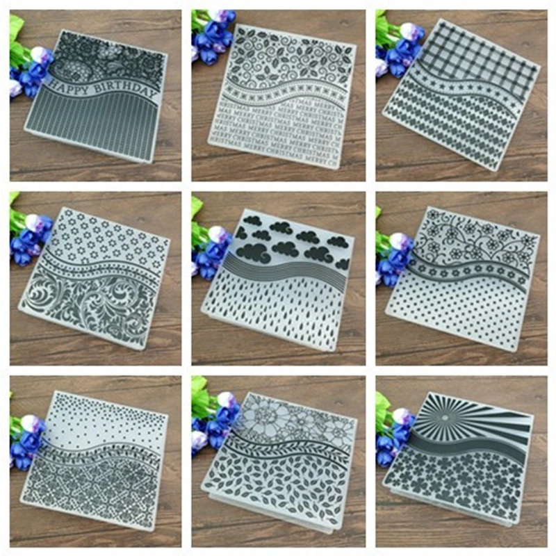 Merry Christmas Embossing Folder Plastic Card Making Stamps ...