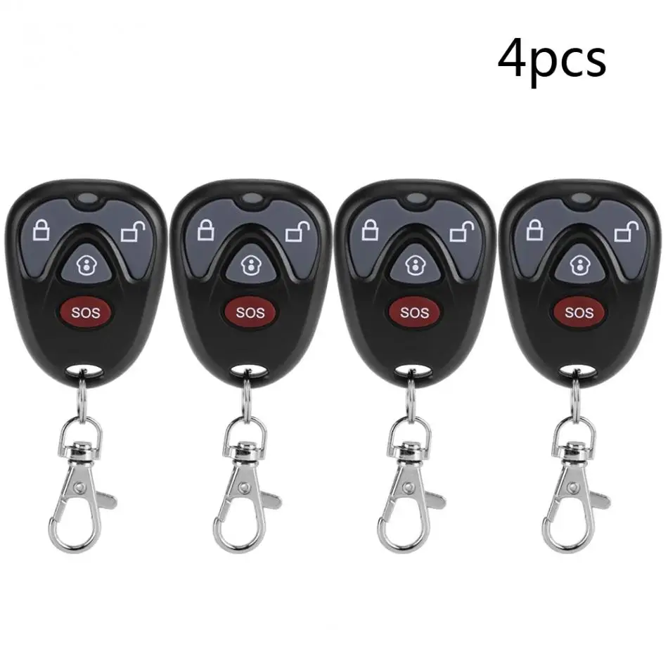 WALFRONT 4pcs 433MHz Mini Wireless Remote Control Key Fob Electric Key ...