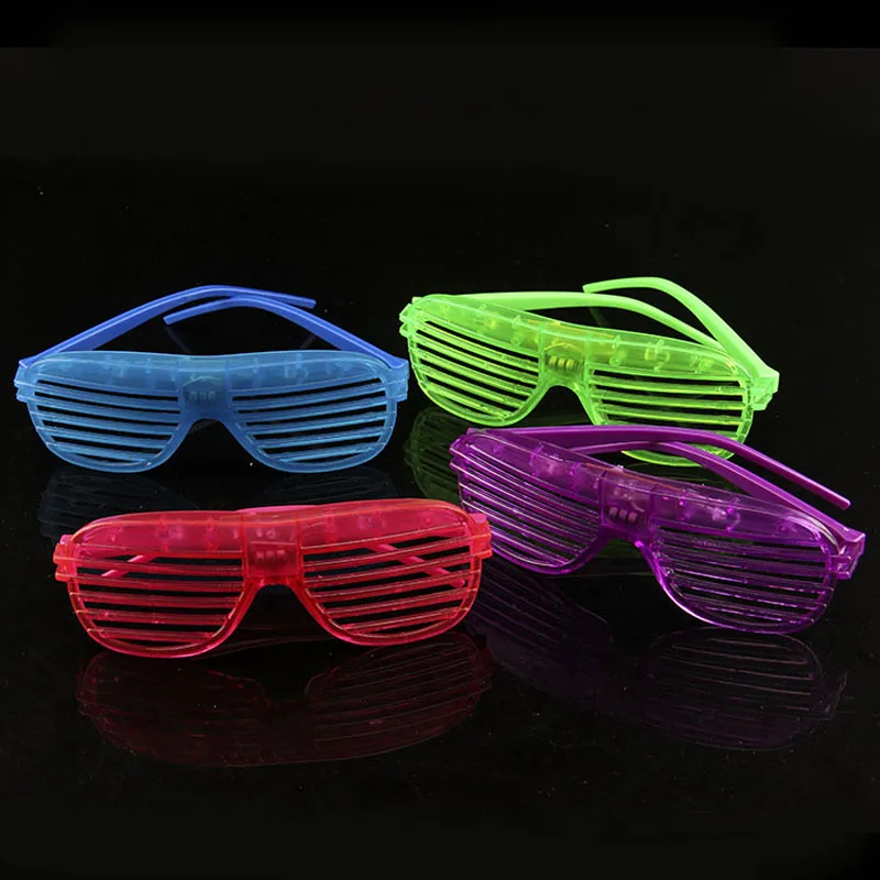 12pcs-lot-Halloween-Prop-Glow-Sunglass-Shutter-Shades-LED-Light-Glass ...