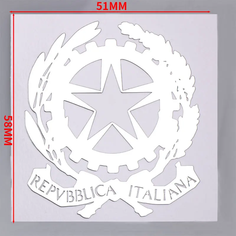 Italy national emblem ALUMINIUM Car window Stickers repvbblica italiana ...