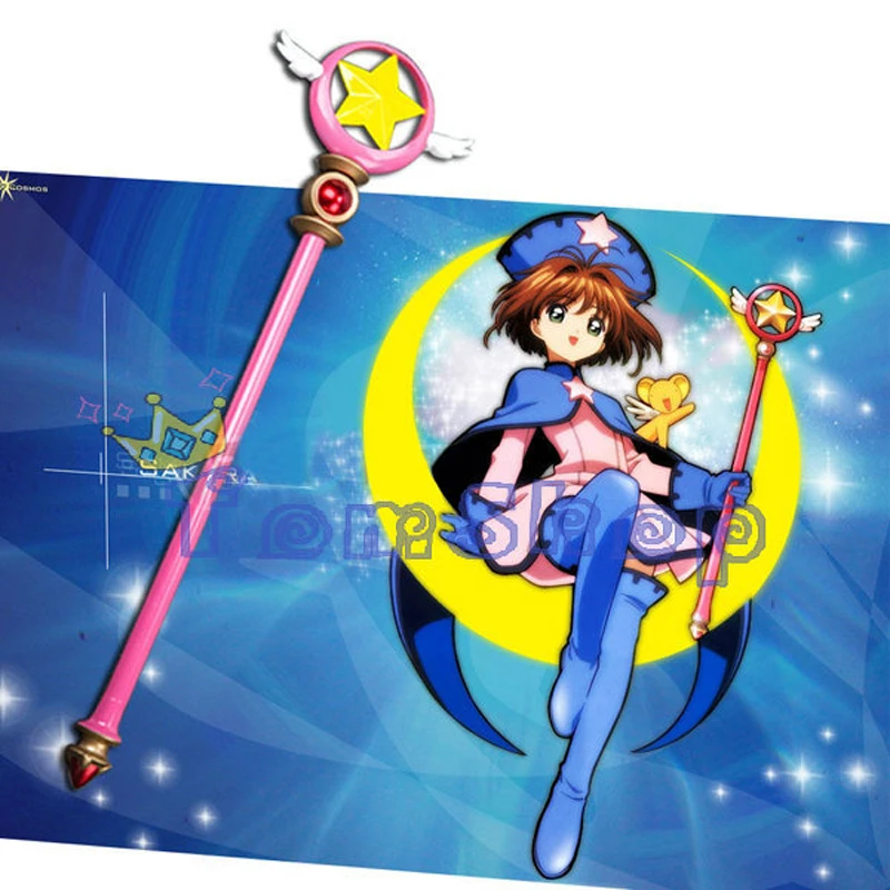 Anime Cardcaptor Sakura KINOMOTO SAKURA 85cm Star Shape Magic Wand ...
