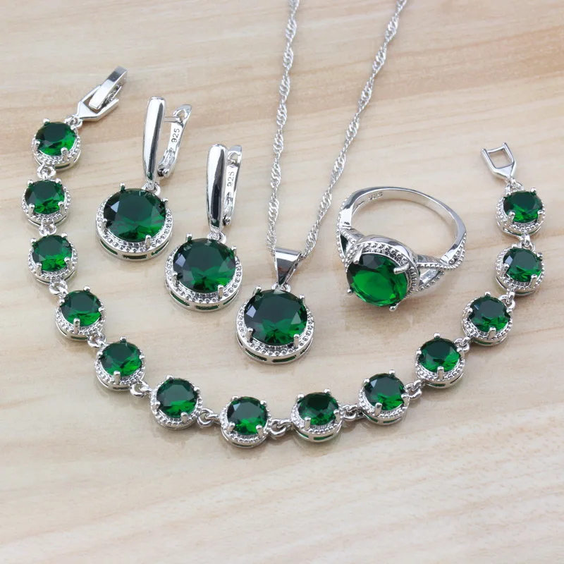 925 стерлингового серебра женский модный костюм с натуральным камнем ...
