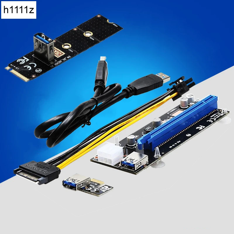 NGFF pci e 変換カード M2 インターフェース Pci Express 16x スロット USB3.0 SATA 6Pin ケーブル ...