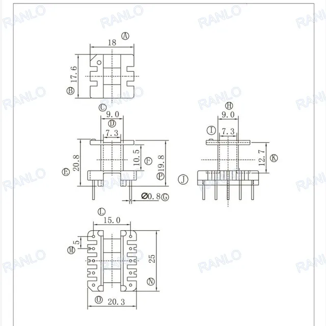 Ee25 5 5Pin Transformer Bobbin Pc40 Ferrite Core Függőleges – FIXO.hu