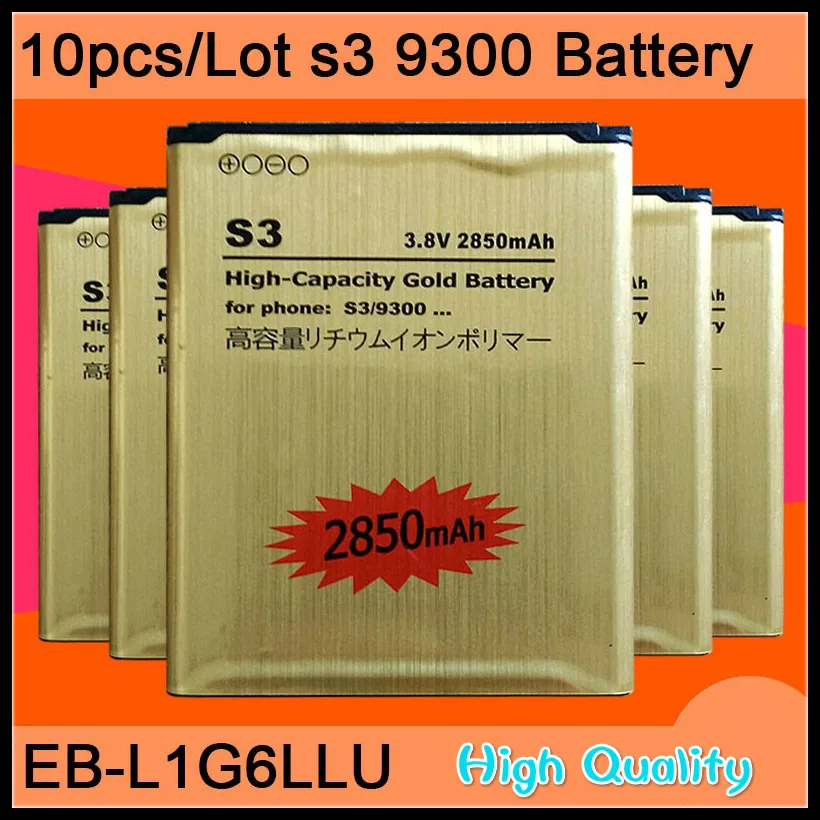 10pcs/lot Eb-l1g6llu For S3 Battery Golden Li-ion Replacement Battery ...