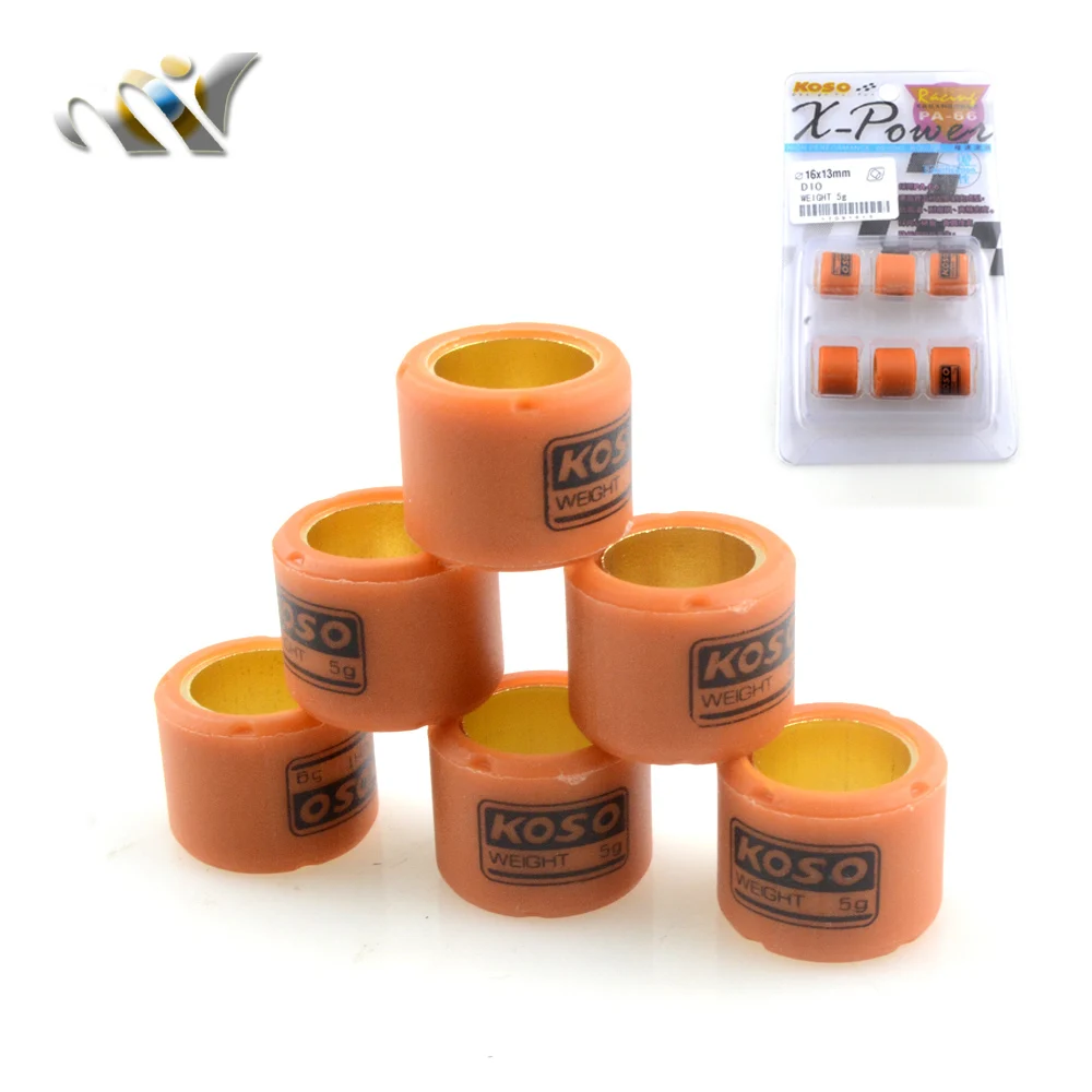Performance variator rollers Roller set 16x13mm for Scooter Moped GY6 ...
