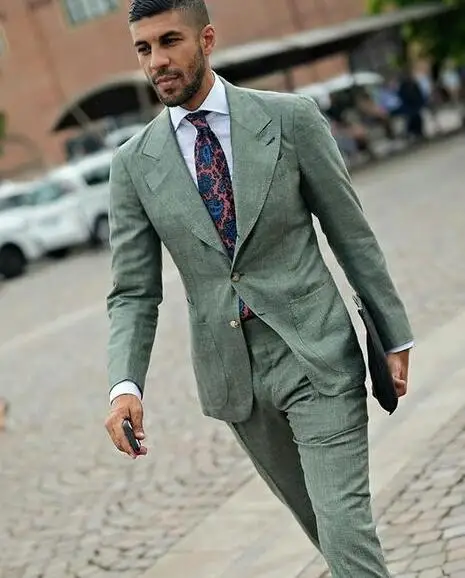 2017 Latest Coat Pant Designs Green Formal Mens Suit Slim Fit Blazer ...